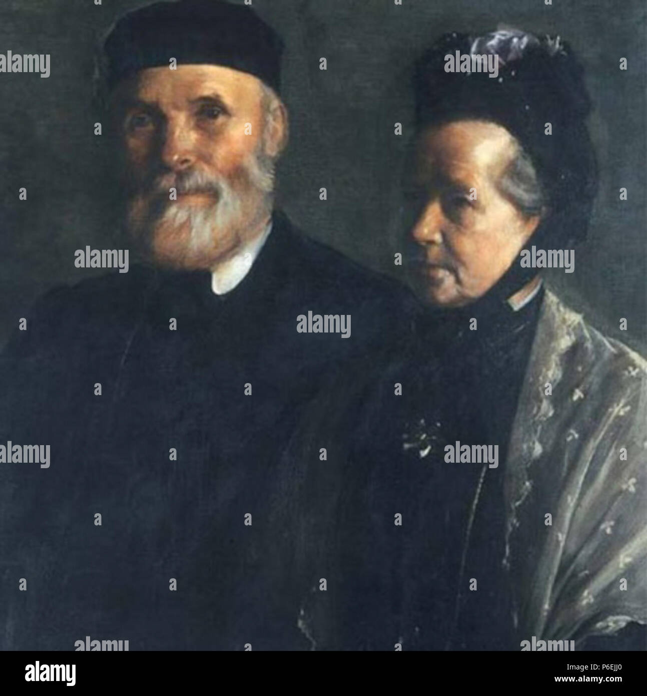 English: Mr. and Mrs. Haslam . 1908 77 Thomas and Anna Haslam Stock ...