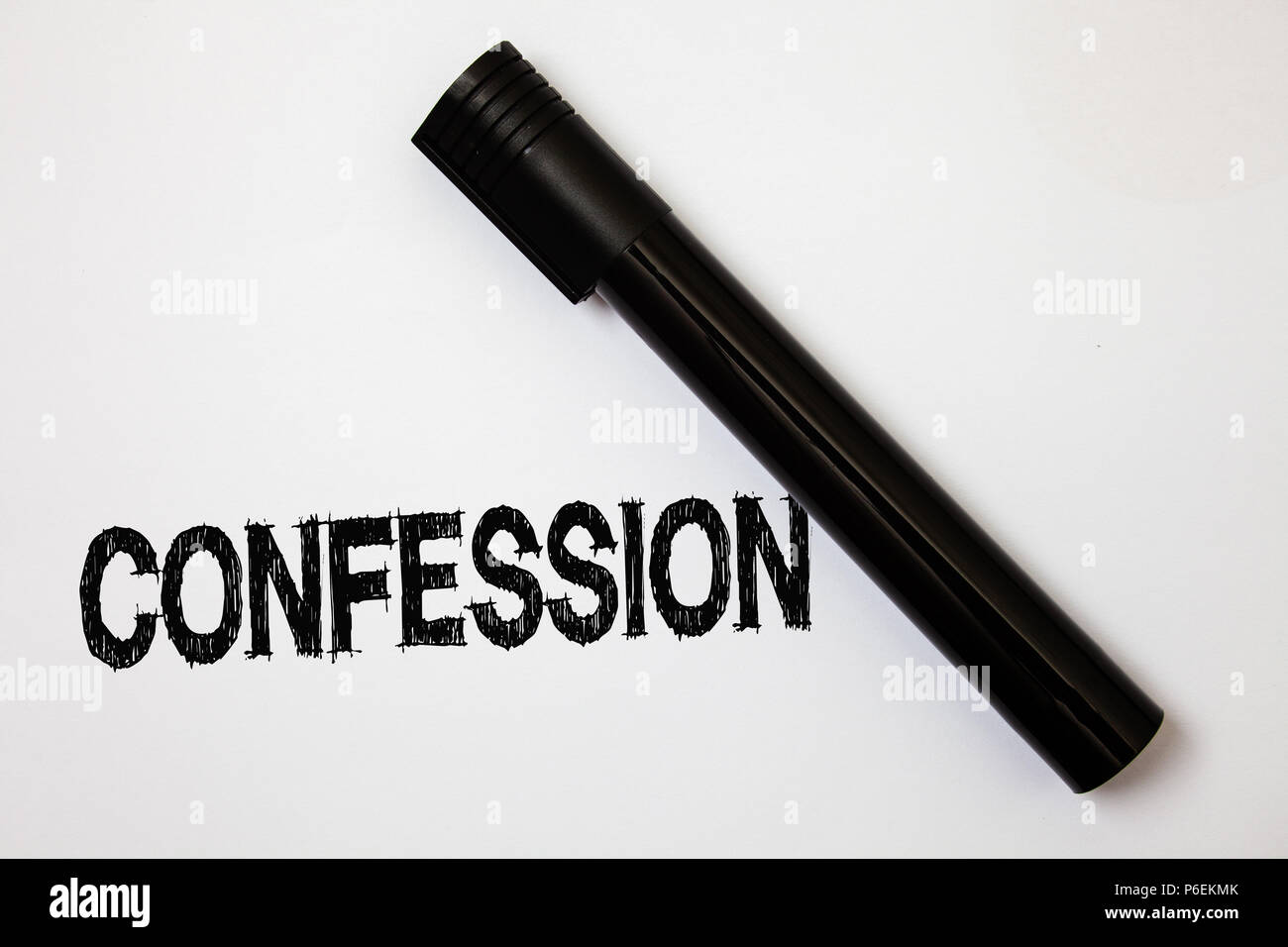 Word writing text Confession. Business concept for Admission Revelation ...