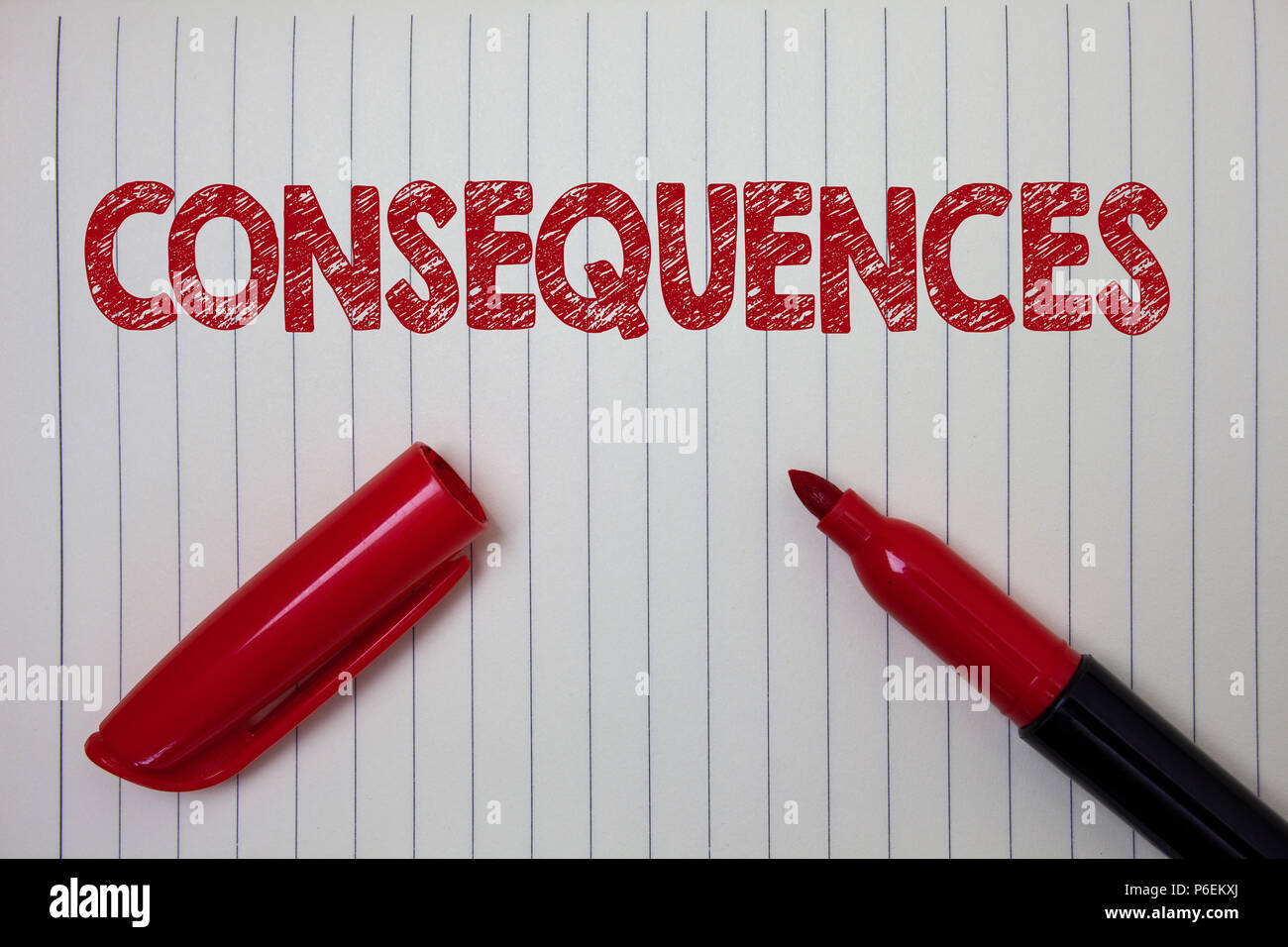 Word writing text Consequences. Business concept for Result Outcome ...