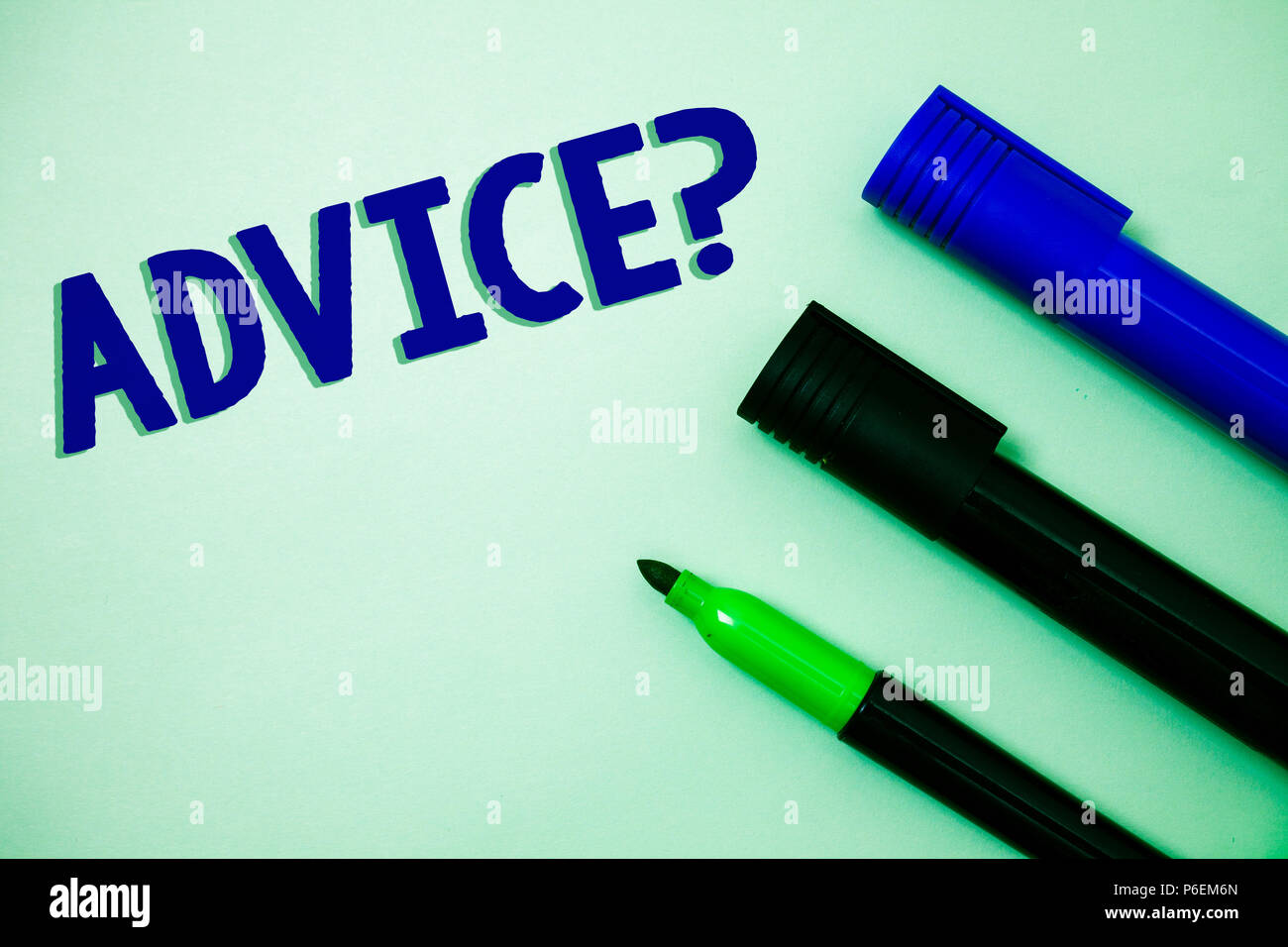 Handwriting text writing Advice Question. Concept meaning Counseling ...