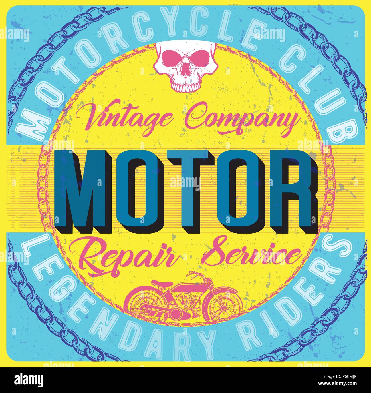 Vintage motorcycle shirt graphic Stock Vector Images - Alamy