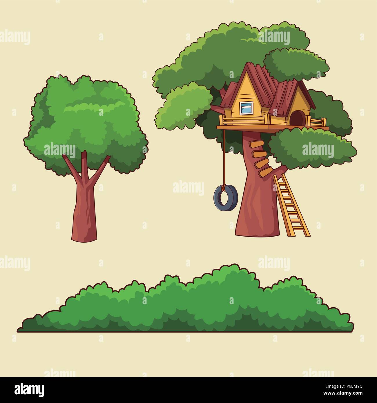 Set of kids park icons collection vector illustration graphic design ...