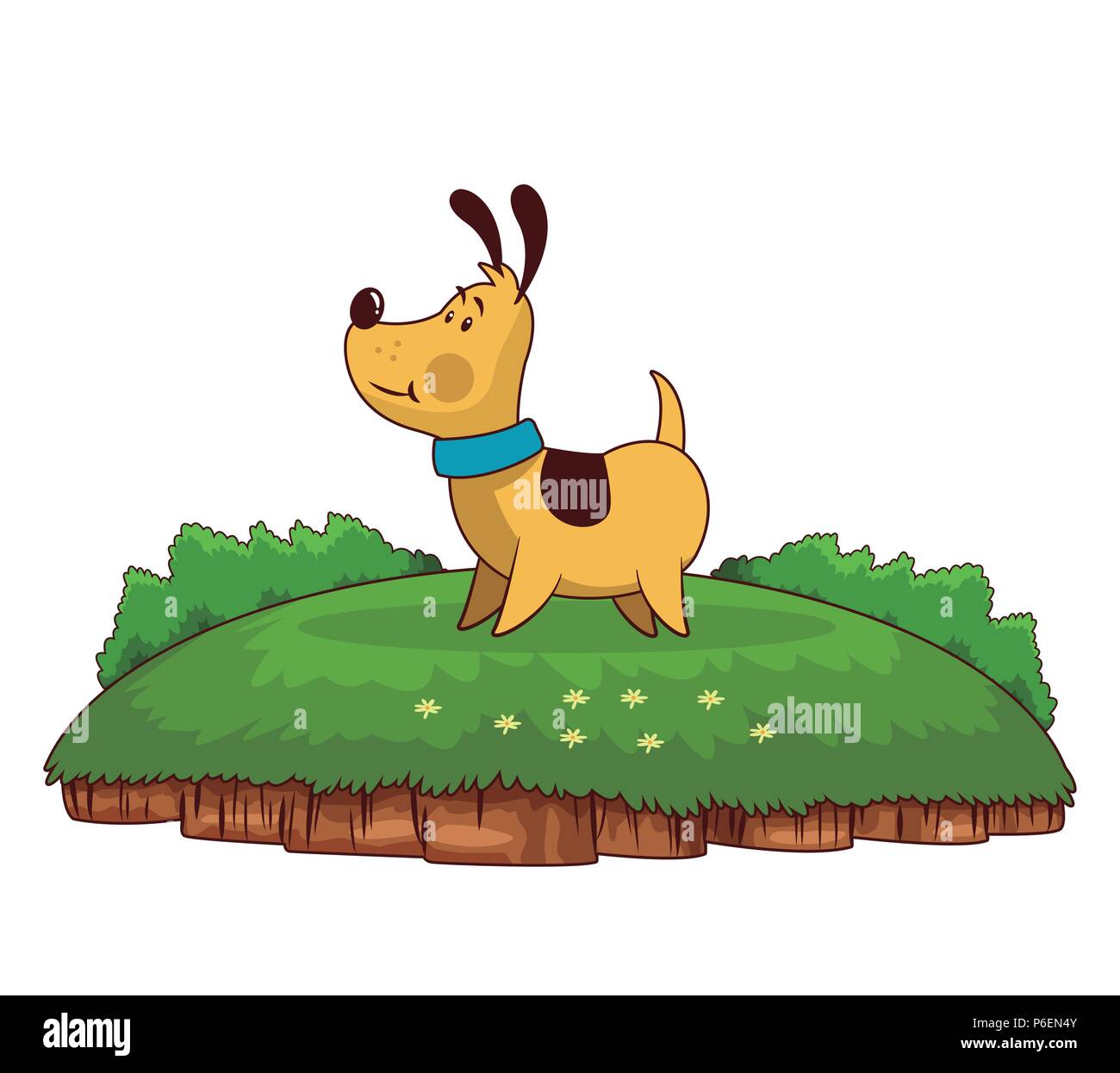 Cute dog cartoon at park vector illustration graphic design Stock ...