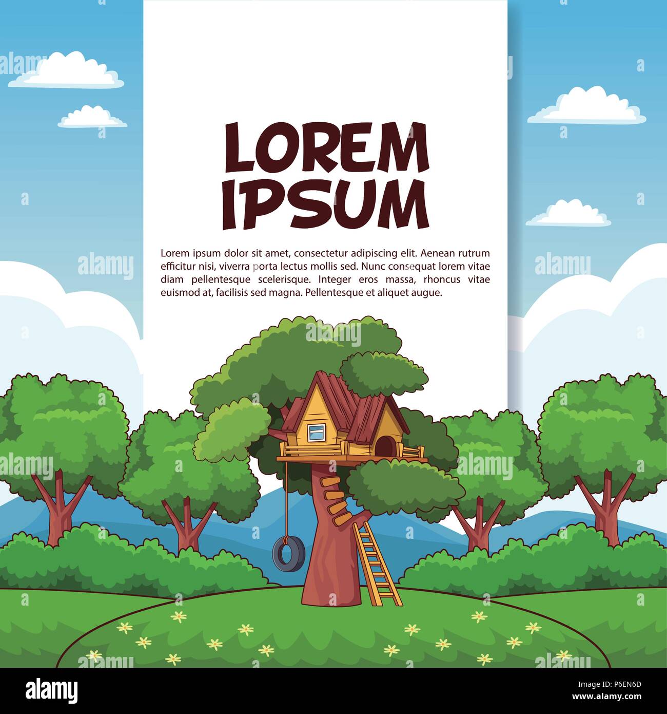 Kids park poster with information vector illustration graphic design ...