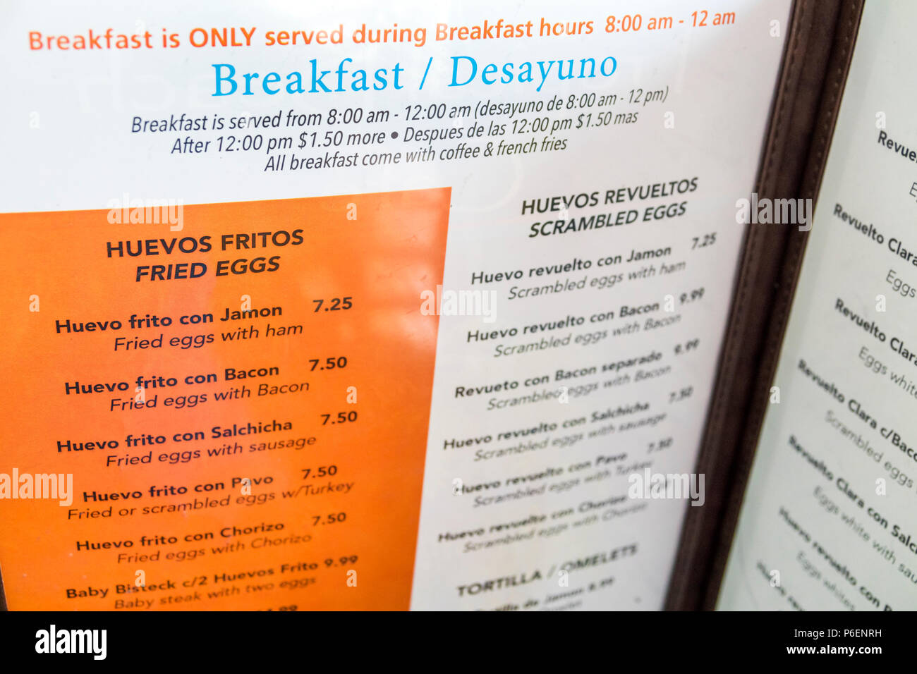 English Breakfast Menu From Cafe High Resolution Stock Photography and ...