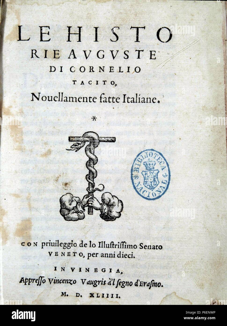 TACITO , CORNELIO. HISTORIADOR LATINO. " LE HISTORIE AUGUSTE ...