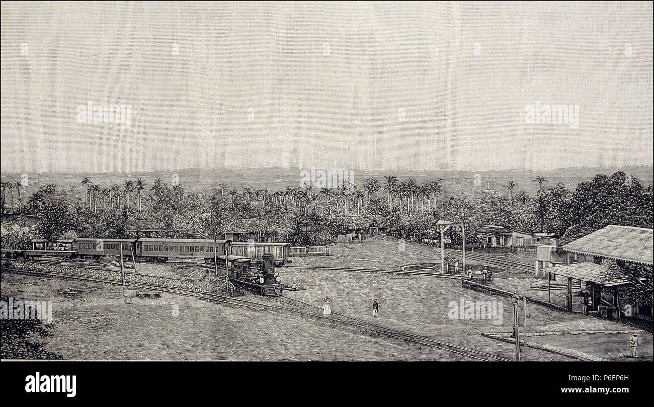 FERROCARRILES. CUBA. ELPOBLADO DE EL CRISTO , EN LAS CERCANIAS DE ...