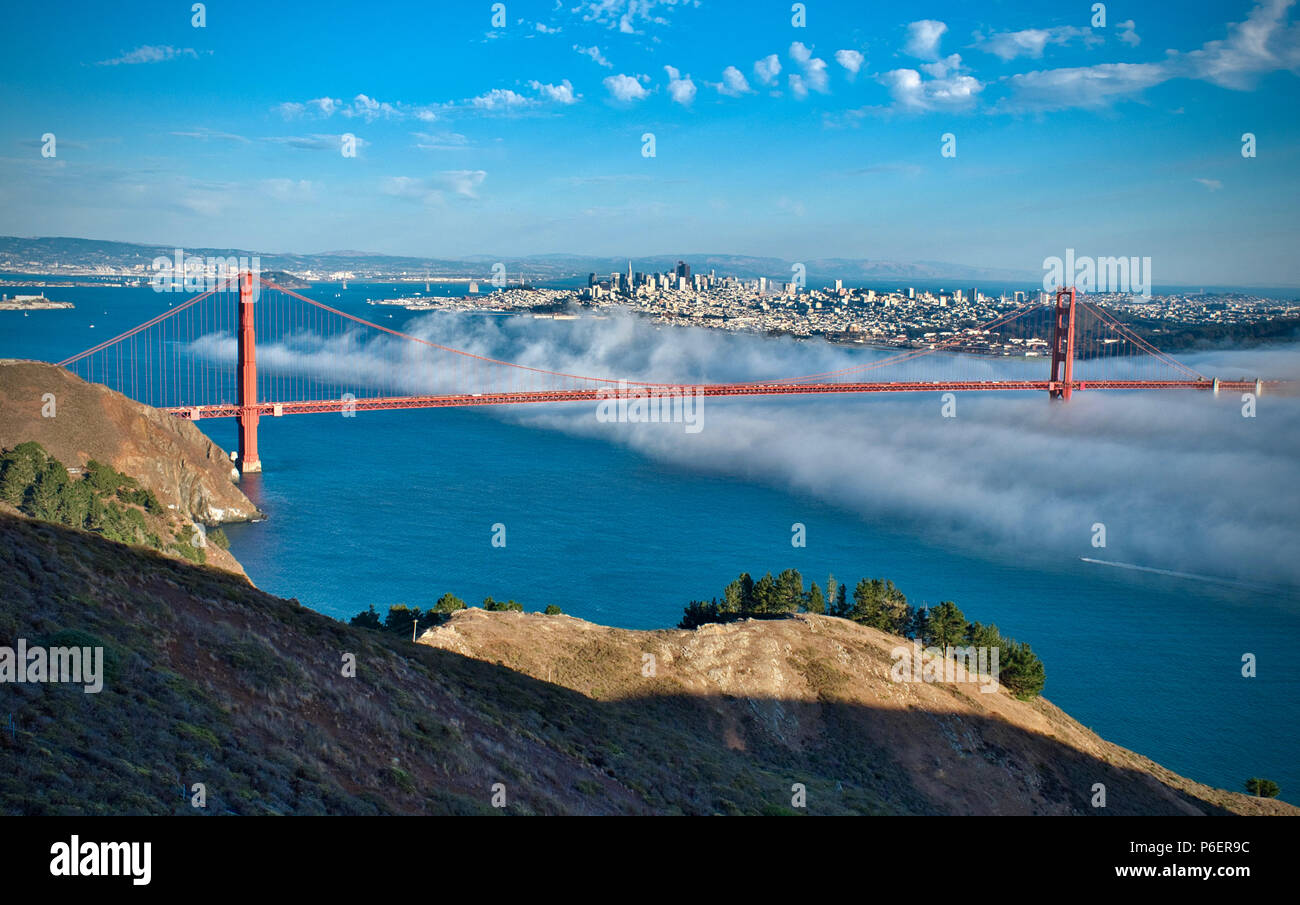 Photo of the Golden Gate Bridge at the sunset time Stock Photo - Alamy