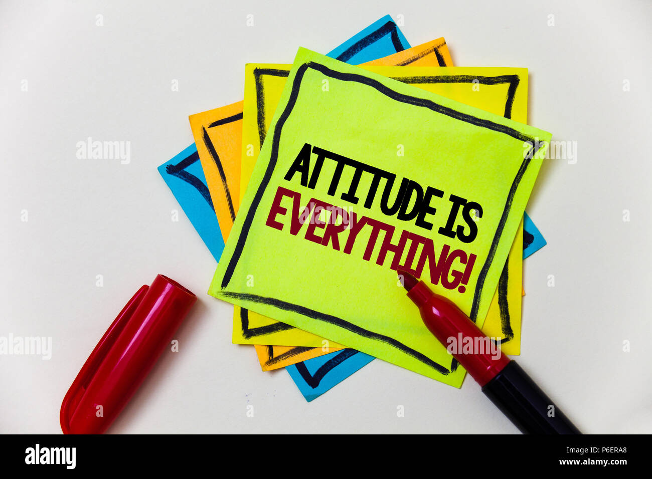Writing note showing Attitude Is Everything. Business photo showcasing ...