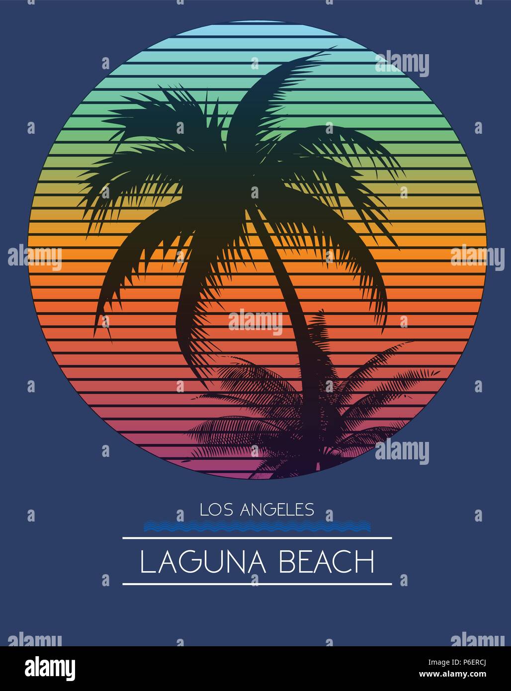 California los angeles sunset Stock Vector Images - Alamy