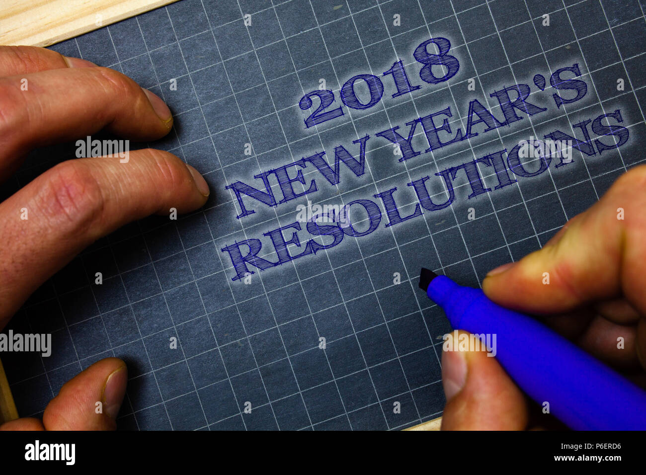 Handwriting text 2018 New Year'S Resolutions. Concept meaning List of ...