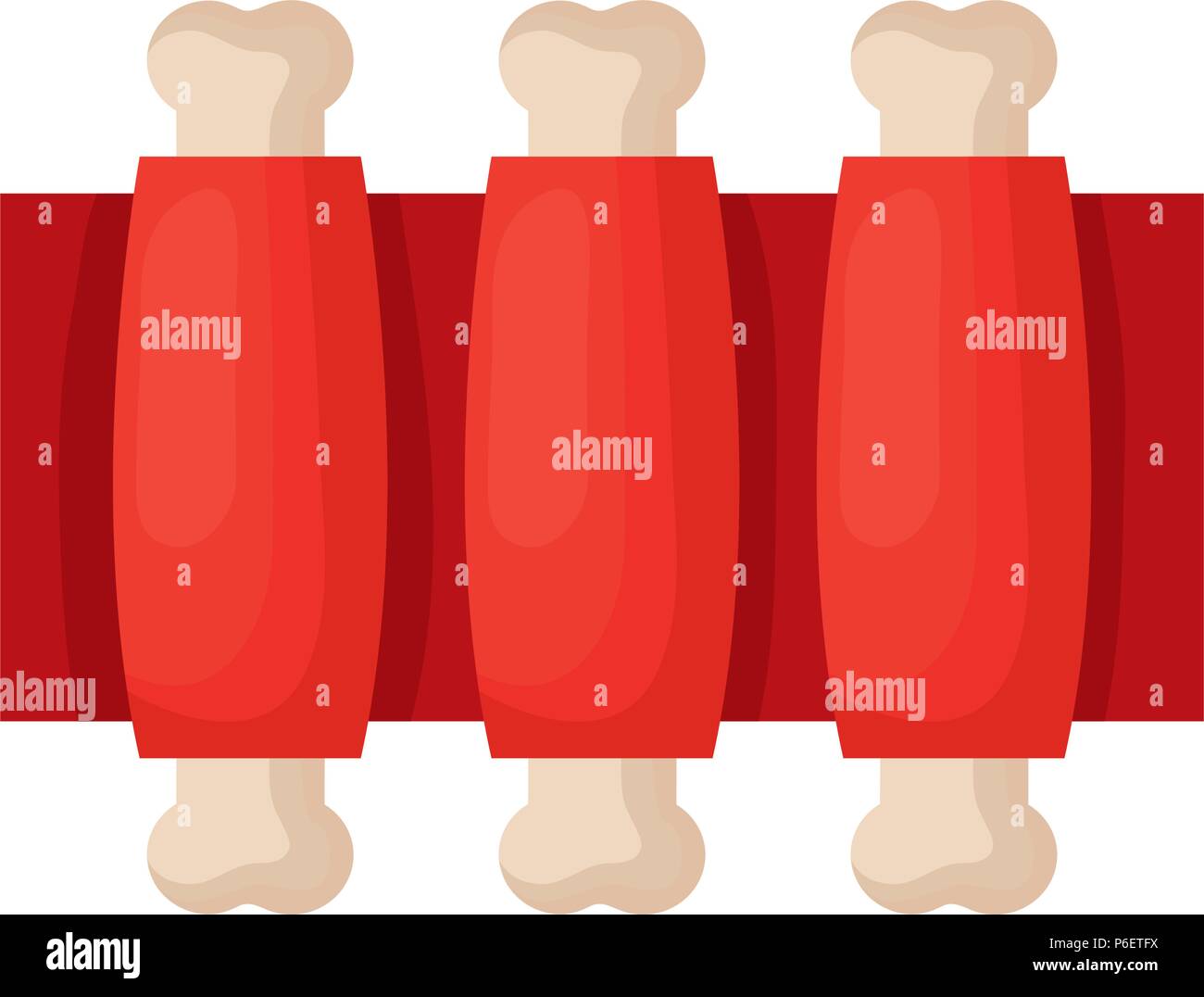 ribs icon over white background, vector illustration Stock Vector Image ...