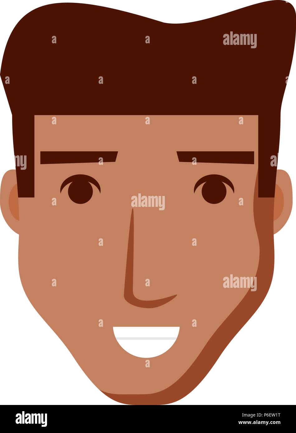 cartoon young man icon over white background, vector illustration Stock ...