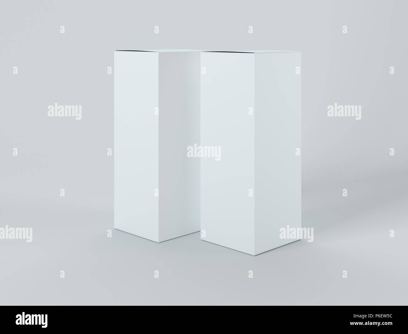 White boxes isolated on white background Stock Photo - Alamy