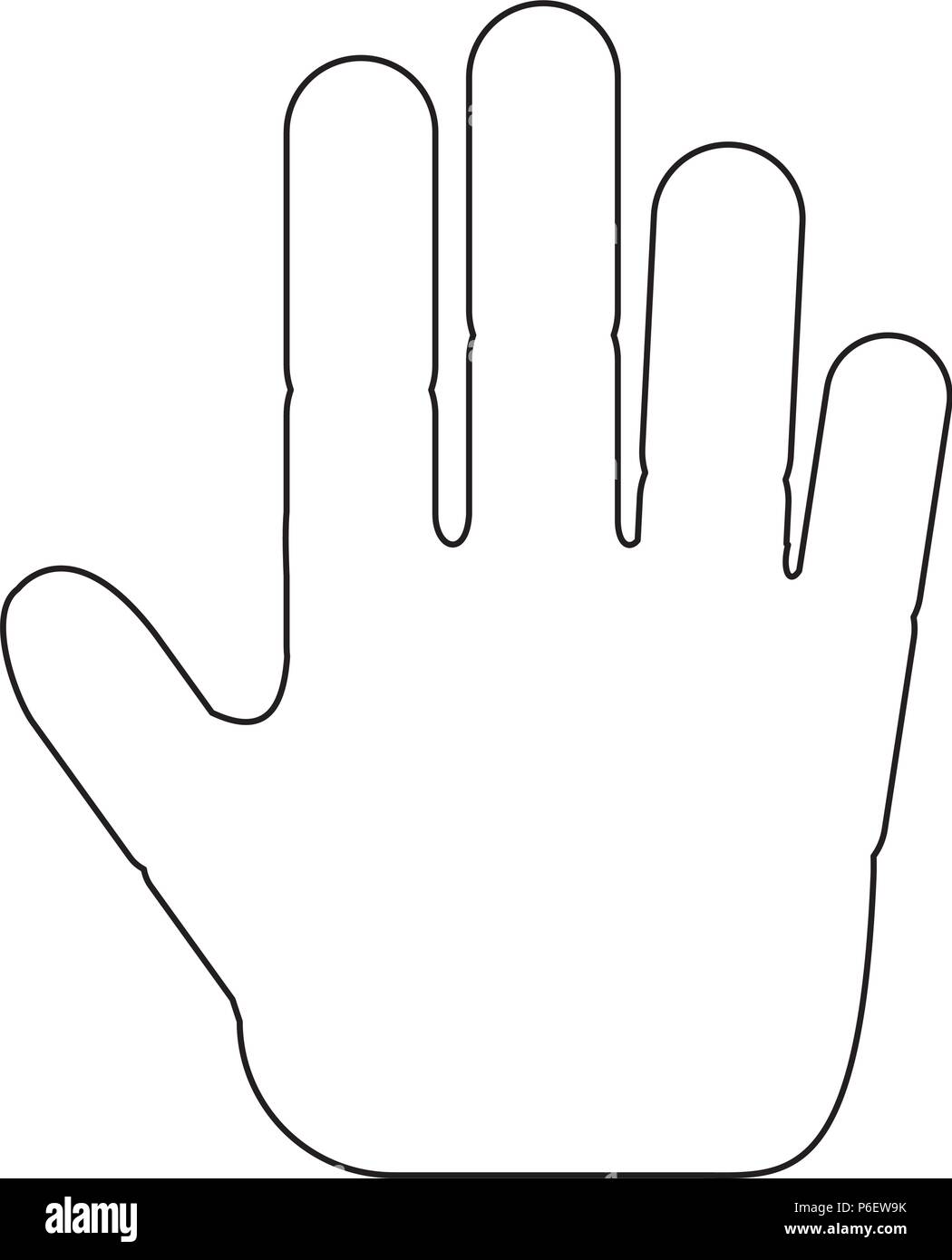 open hand icon over white background, vector illustration Stock Vector ...