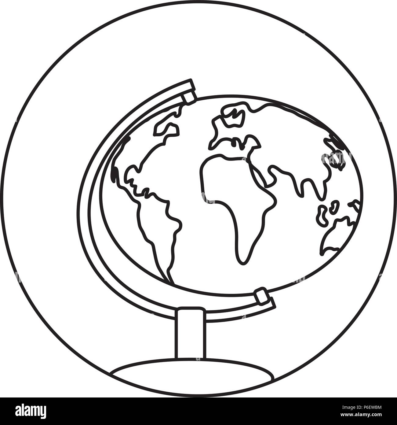 geography tool icon over white background, vector illustration Stock ...