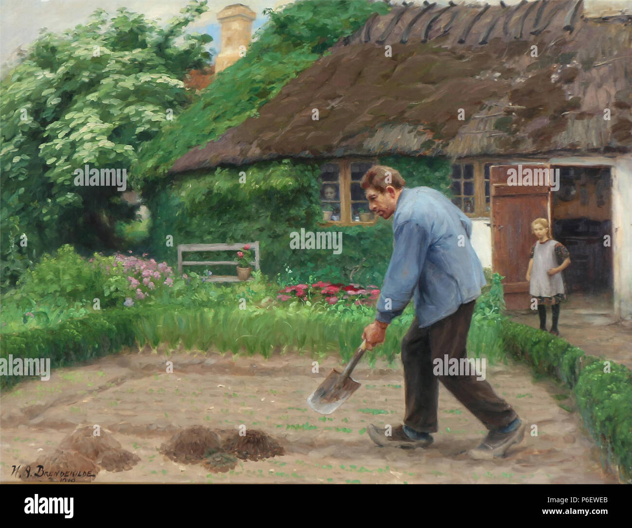 . Afternoon work 1918 8 H. A. Brendekilde - Eftermiddagsarbejde (1918 ...