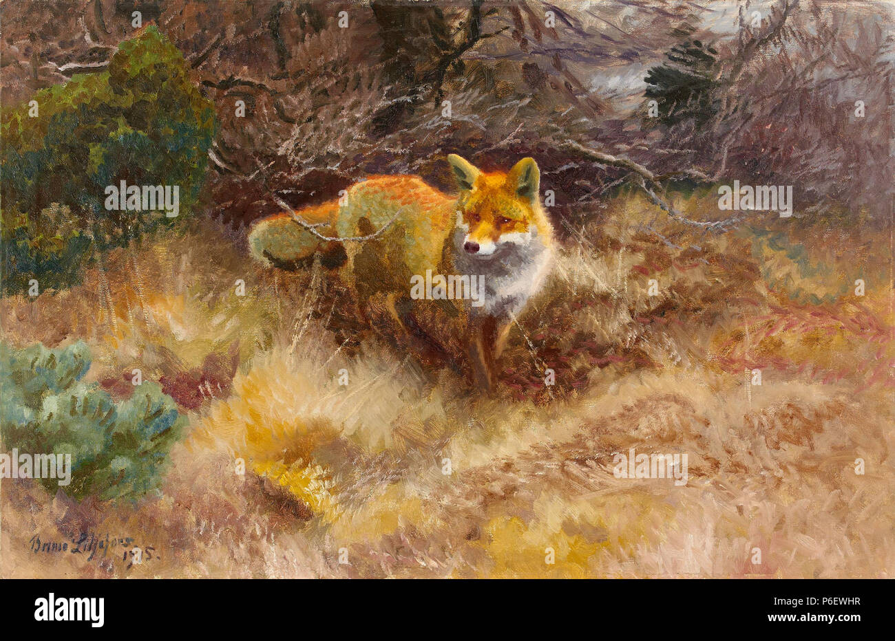 . Svenska: Räv och landskap English: Fox and landscape 1915 8 Bruno ...