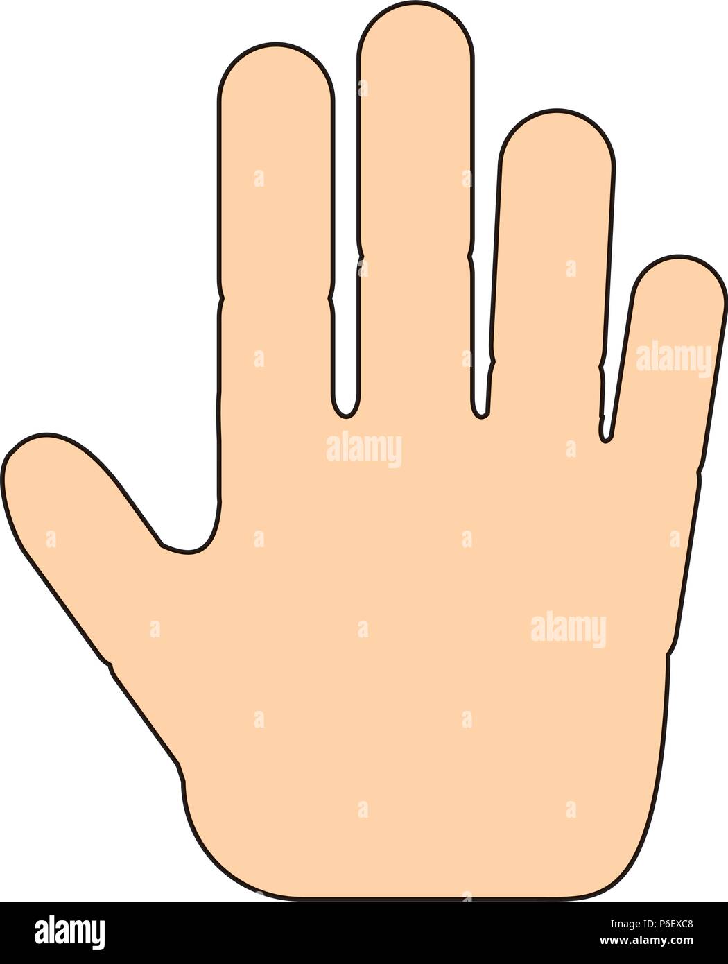 open hand icon over white background, vector illustration Stock Vector ...