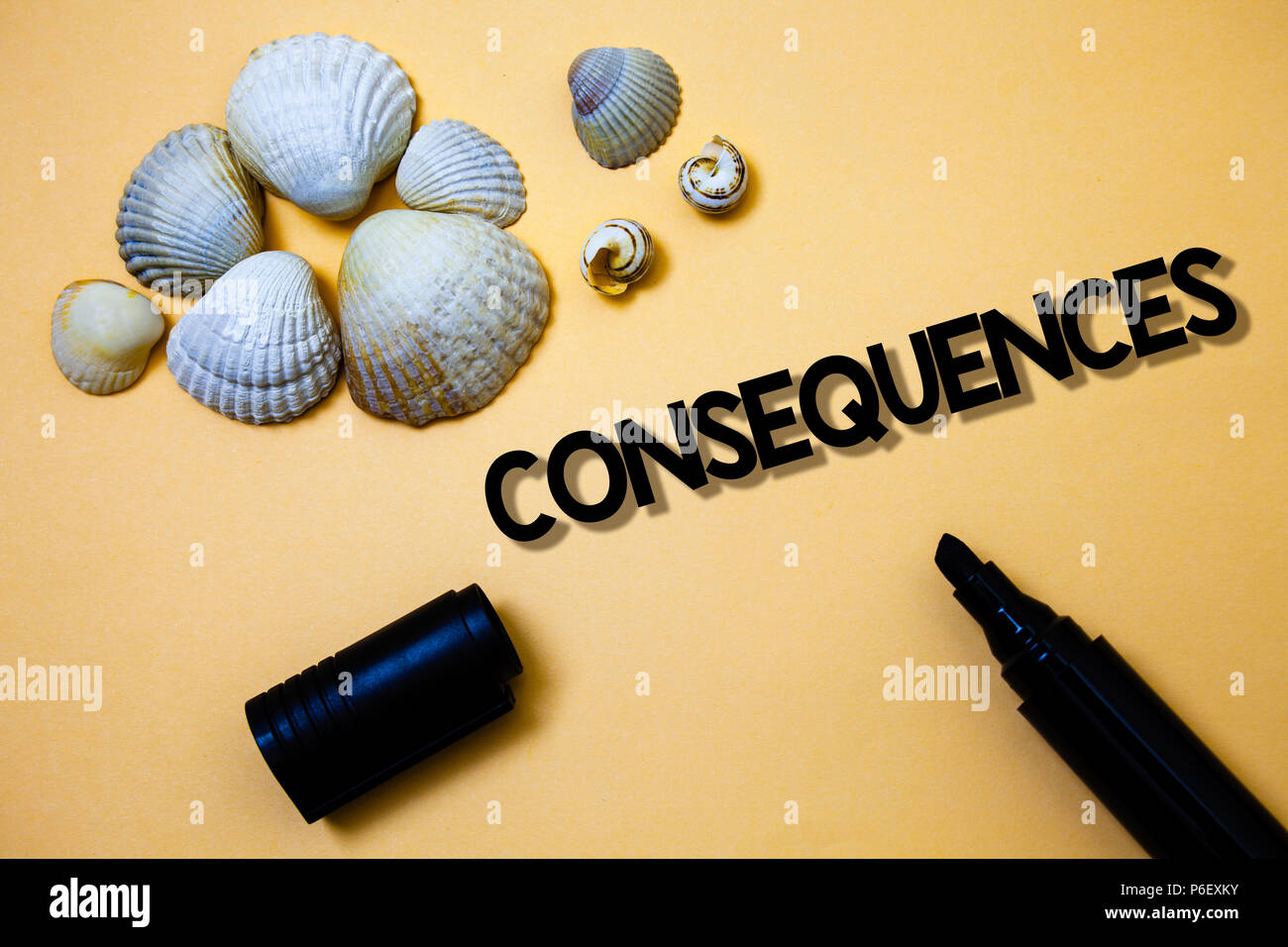 Conceptual hand writing showing Consequences. Business photo text ...