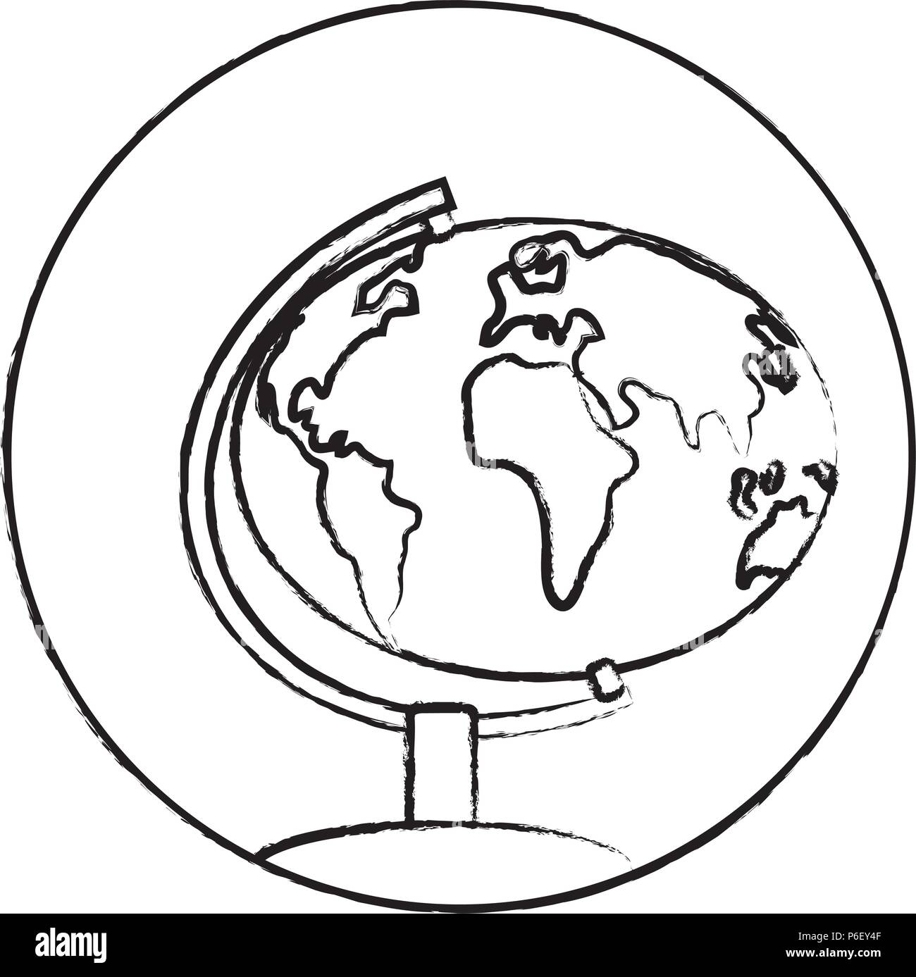 geography tool icon over white background, vector illustration Stock ...