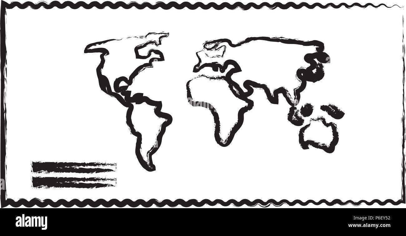 world map icon over white background, vector illustration Stock Vector ...