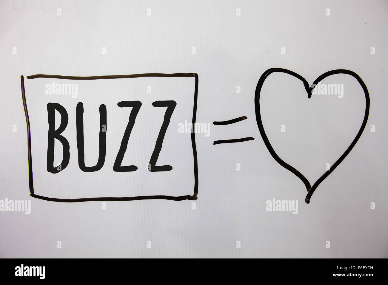 Conceptual hand writing showing Buzz. Business photo showcasing Hum ...