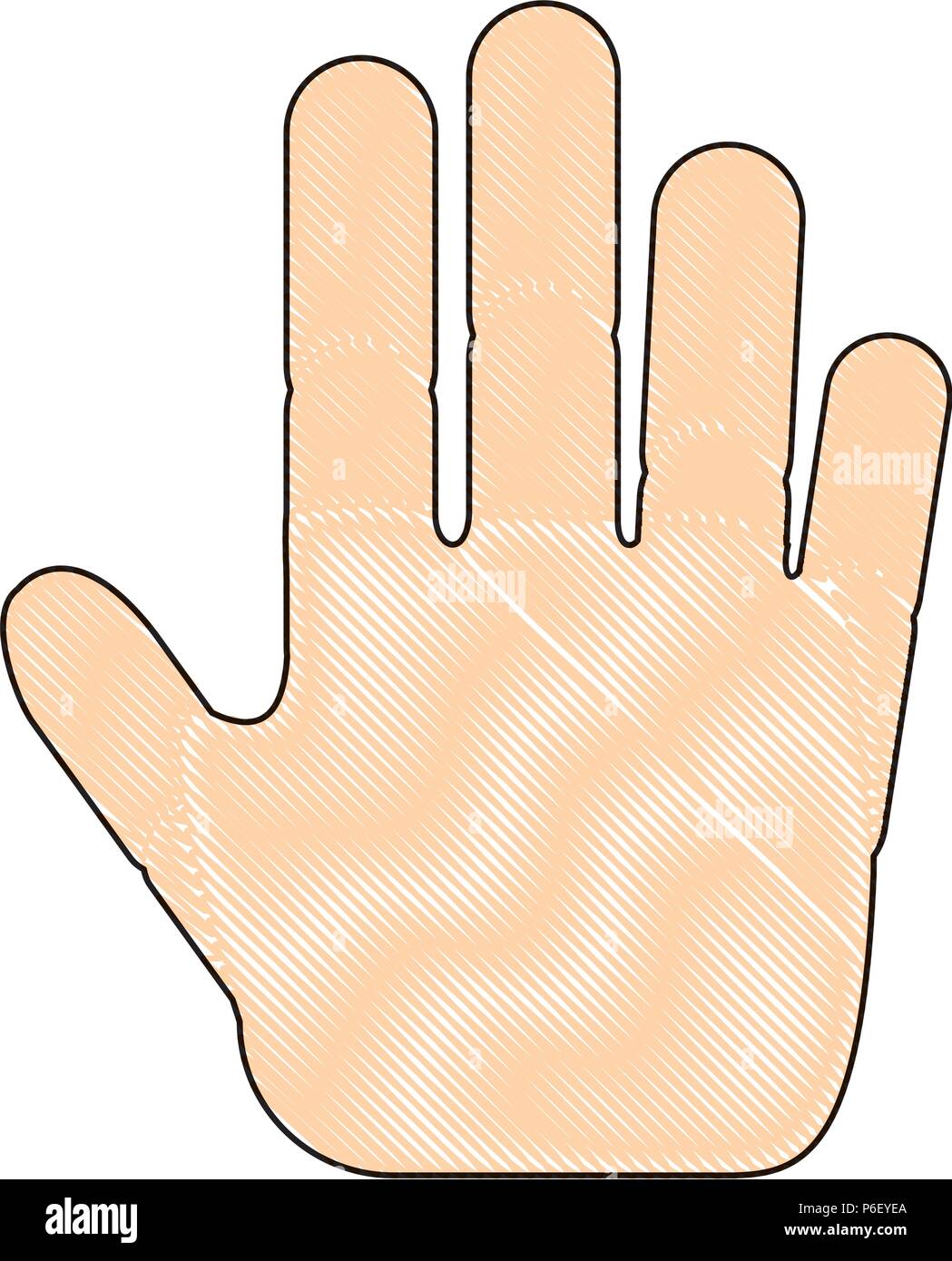 open hand icon over white background, vector illustration Stock Vector ...