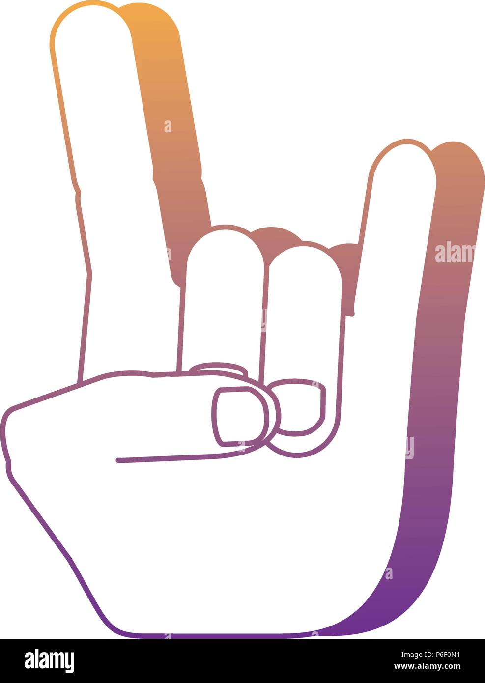 rock hands icon over white background, vector illustration Stock Vector ...