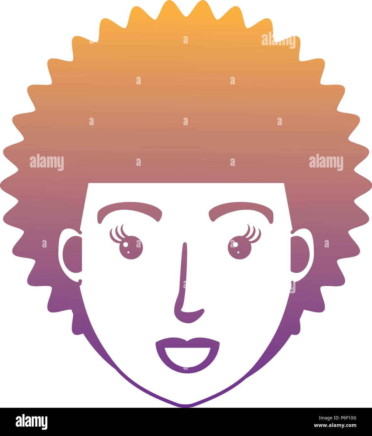 cartoon woman with afro hairstyle over white background, vector ...