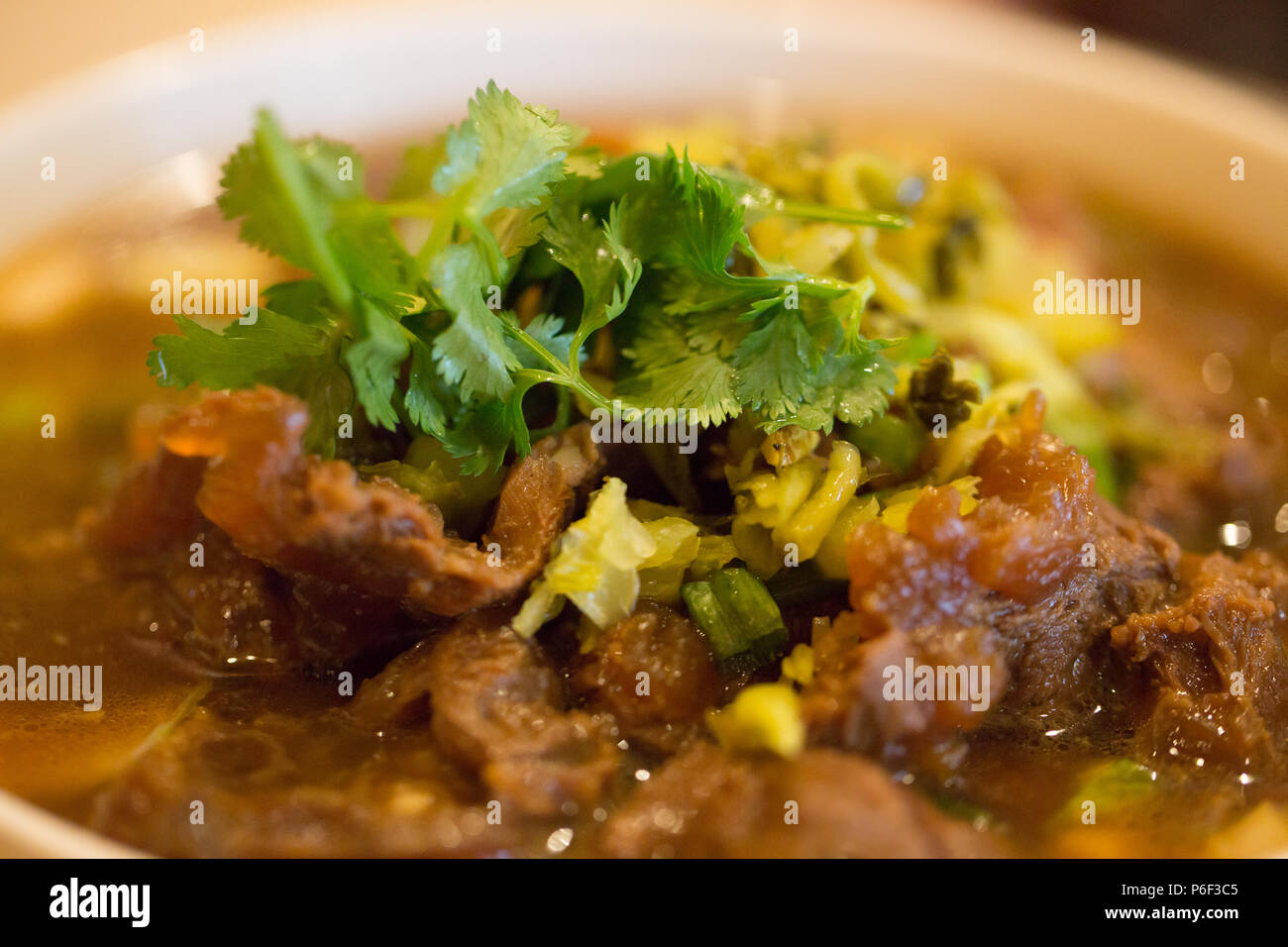 Authentic Sichuan style spicy Chinese food on the table, closeup Stock ...