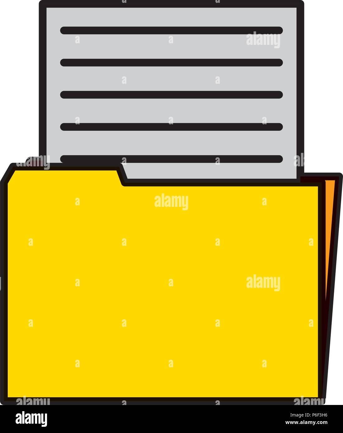 color office folder file with document data Stock Vector Image & Art ...