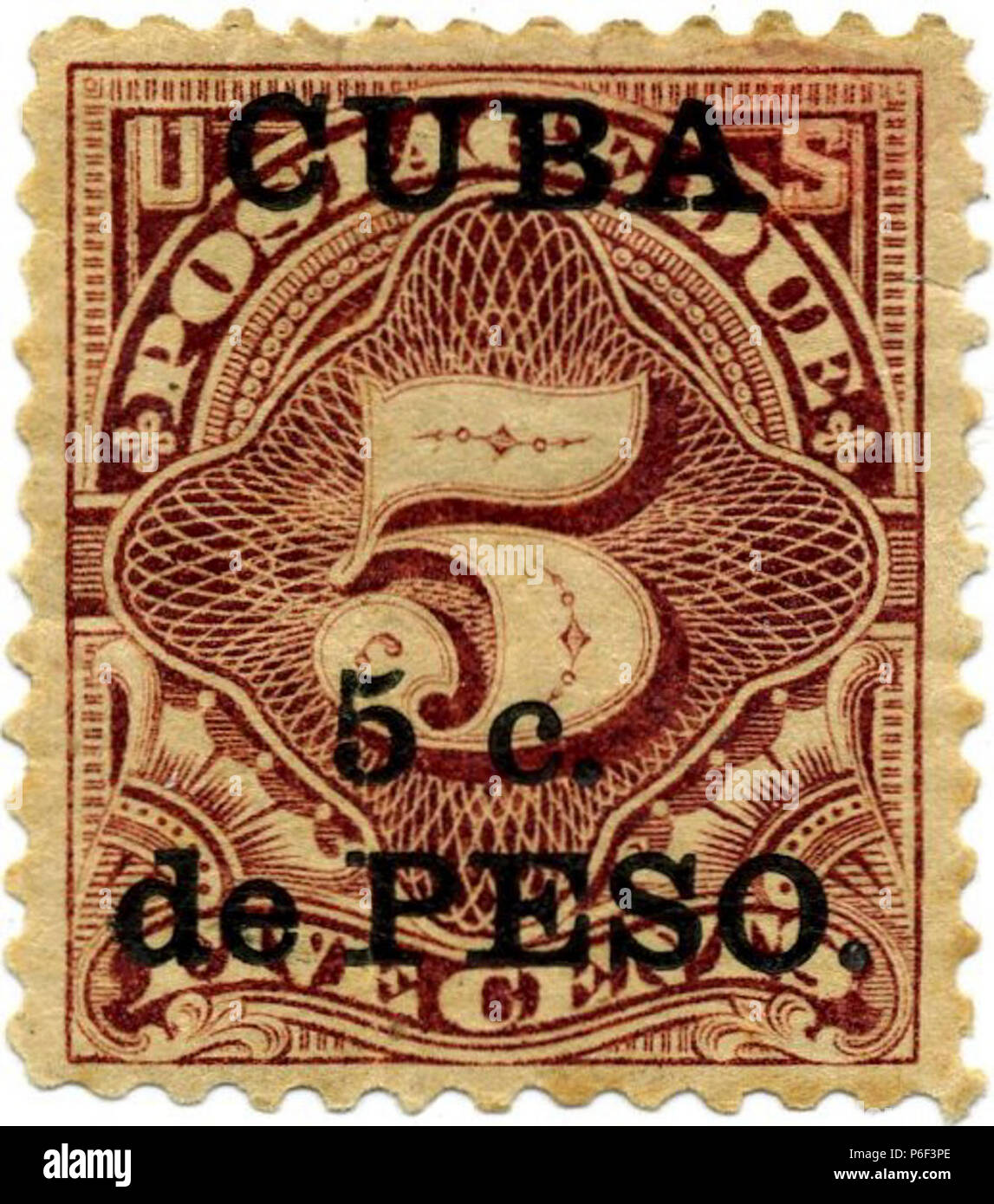 1899 Cuba Postage Due Stock Photo - Alamy