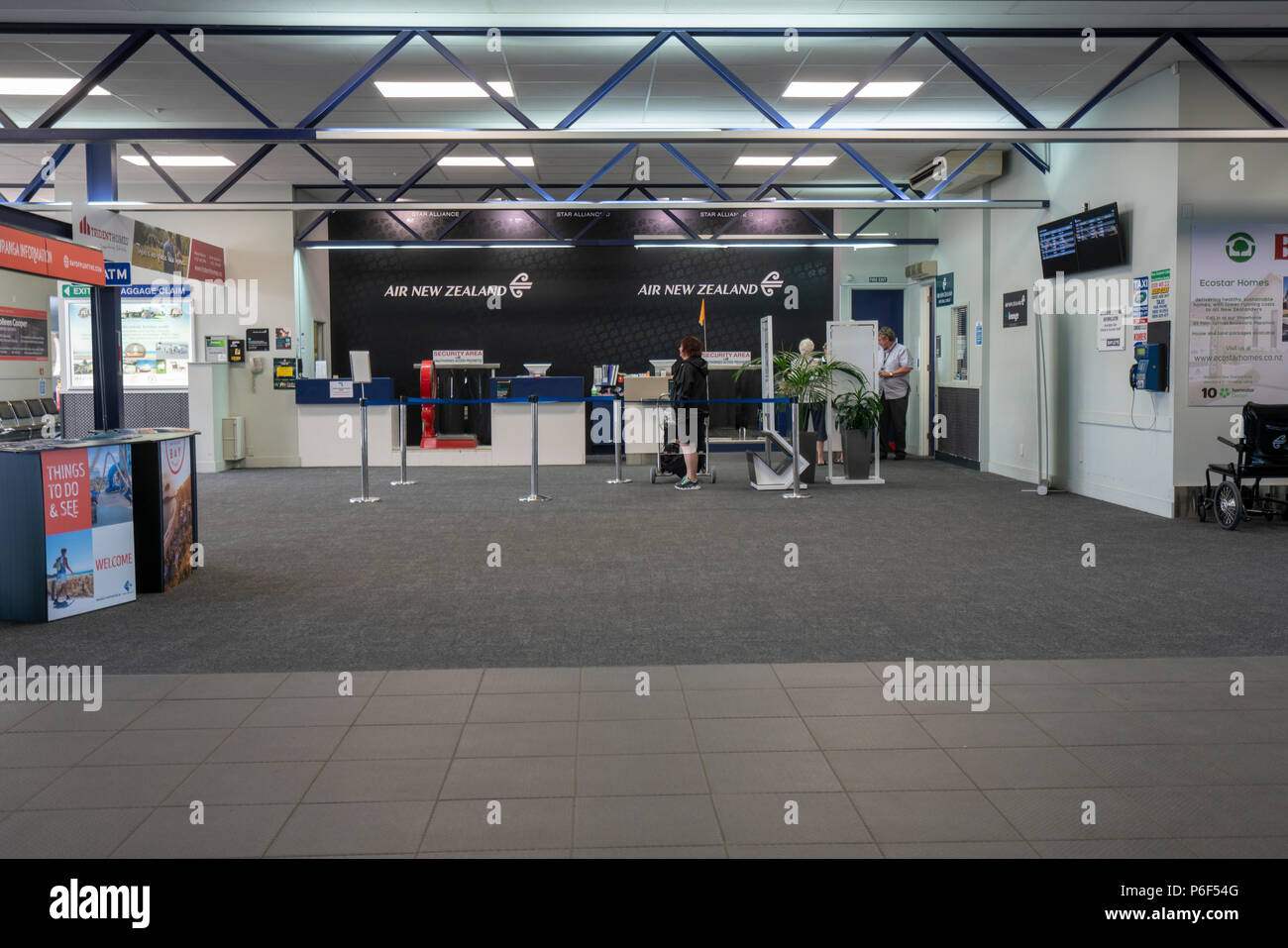 Tauranga New Zealand - January 16, 2018: Inside tauranga airport ...