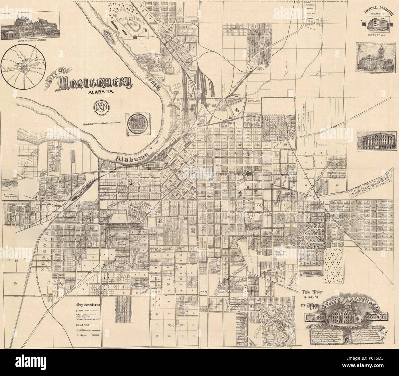 Montgomery alabama map hi-res stock photography and images - Alamy