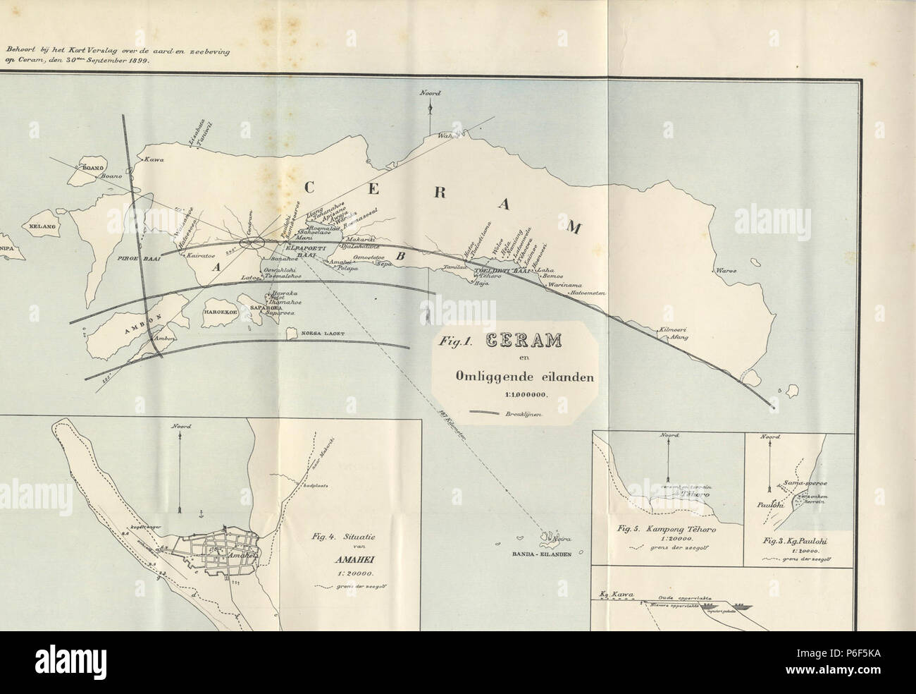1899 Seram Earthquake map Stock Photo - Alamy