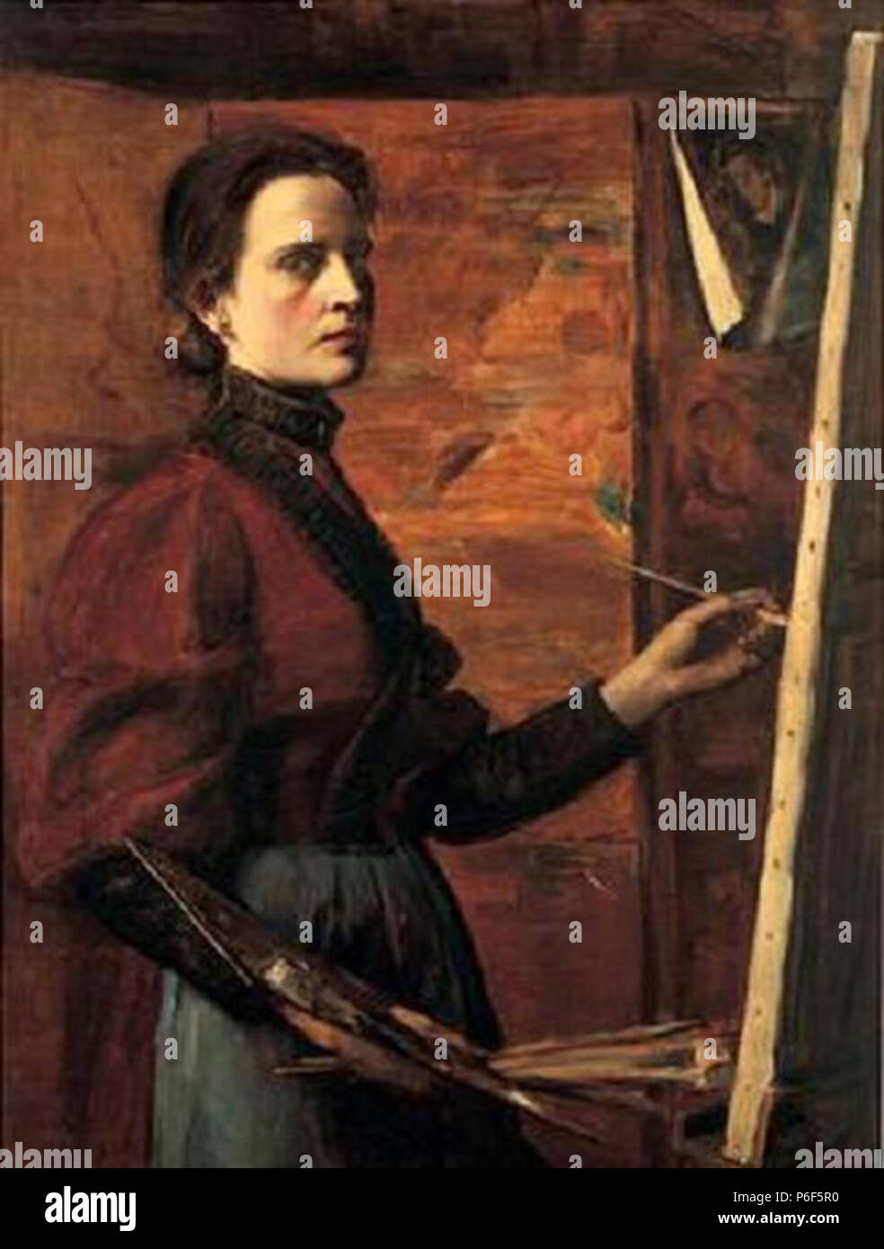 . Self-portrait 1892 40 Elisabeth Nourse Self-Portrait Stock Photo - Alamy