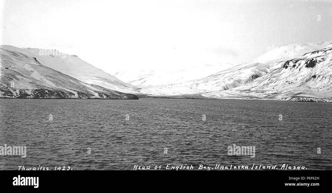 . English: Entrance to English Bay, Unalaska Island, ca. 1910 . English ...
