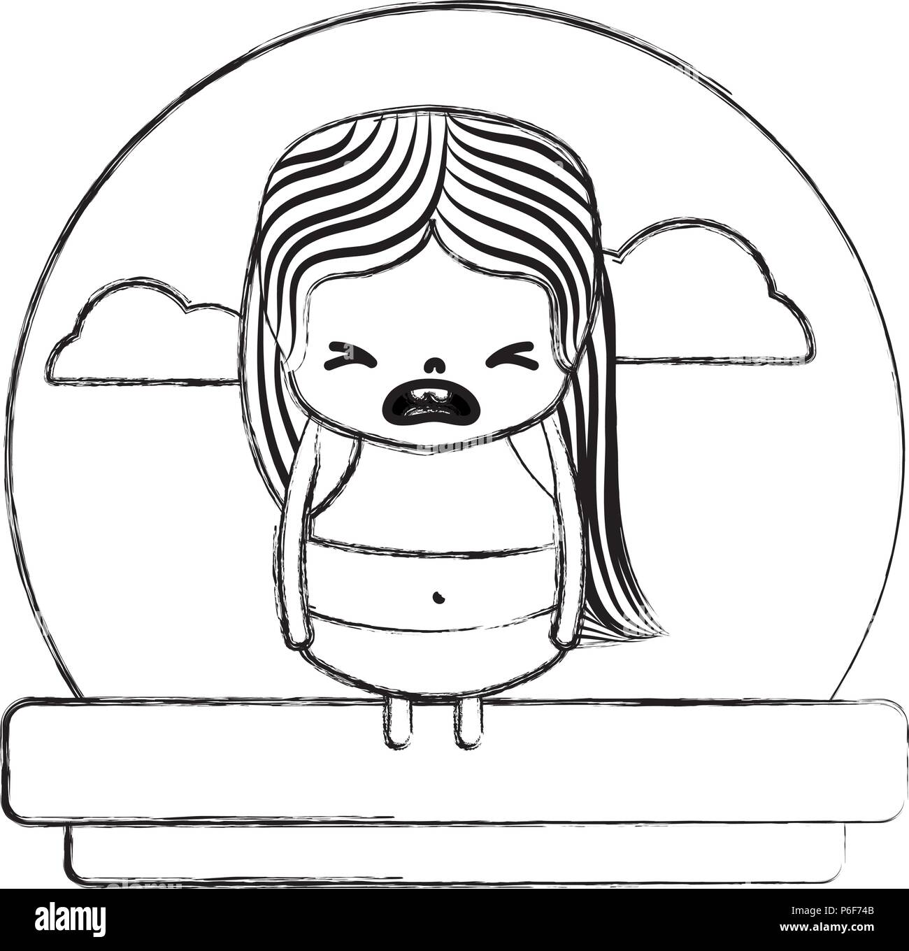 Pity girl Stock Vector Images - Alamy