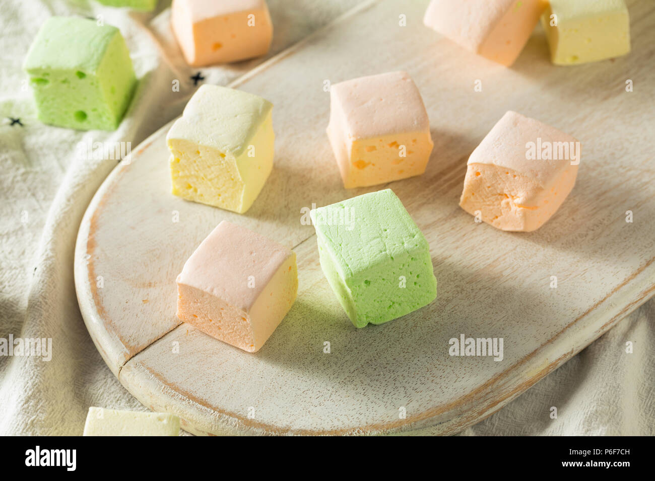 Homemade Square Fruity Colorful Marshmallows Ready to Eat Stock Photo ...