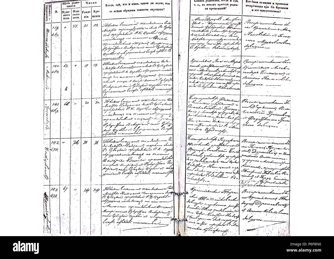 82 Subačiaus RKB 1848-1850 krikšto metrikų knyga 092 Stock Photo - Alamy