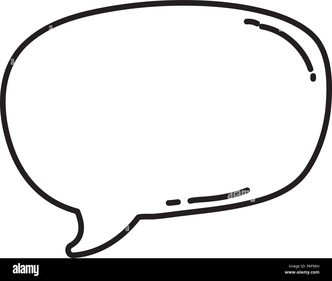 line chat bubble text message icon vector illustration Stock Vector ...