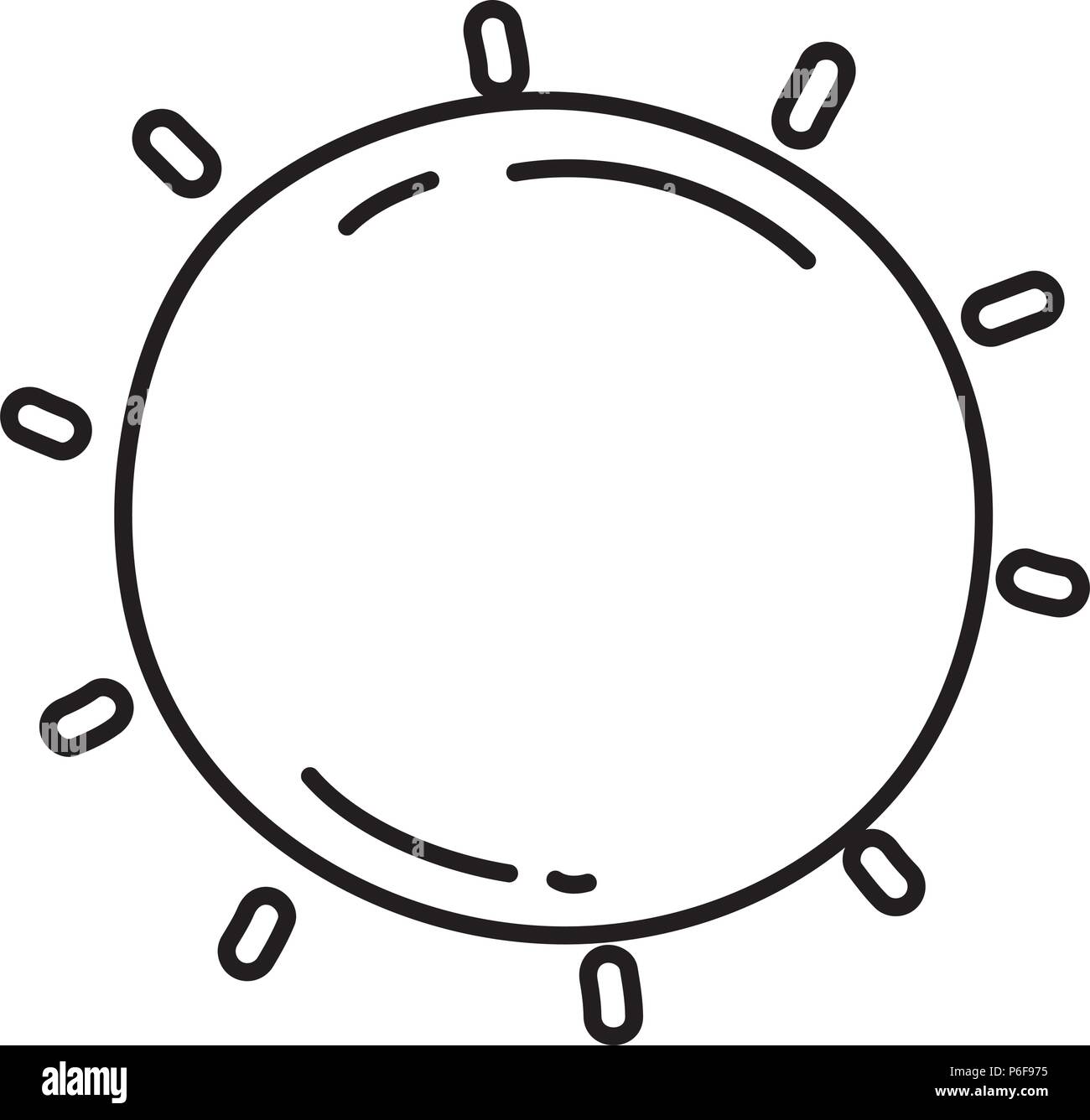 line shine sun ray weather icon vector illustration Stock Vector Image ...