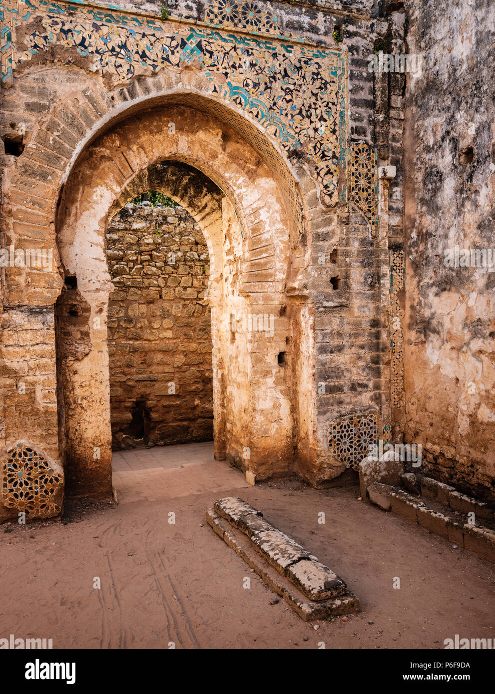 RABAT, MOROCCO - CIRCA APRIL 2017: Ruins in Chellah, an ancient citadel ...