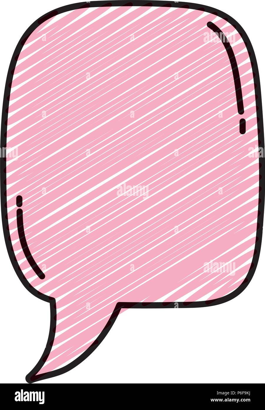 doodle chat bubble text message information vector illustration Stock ...