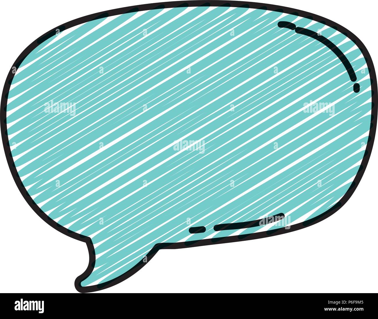 doodle chat bubble text message icon vector illustration Stock Vector ...