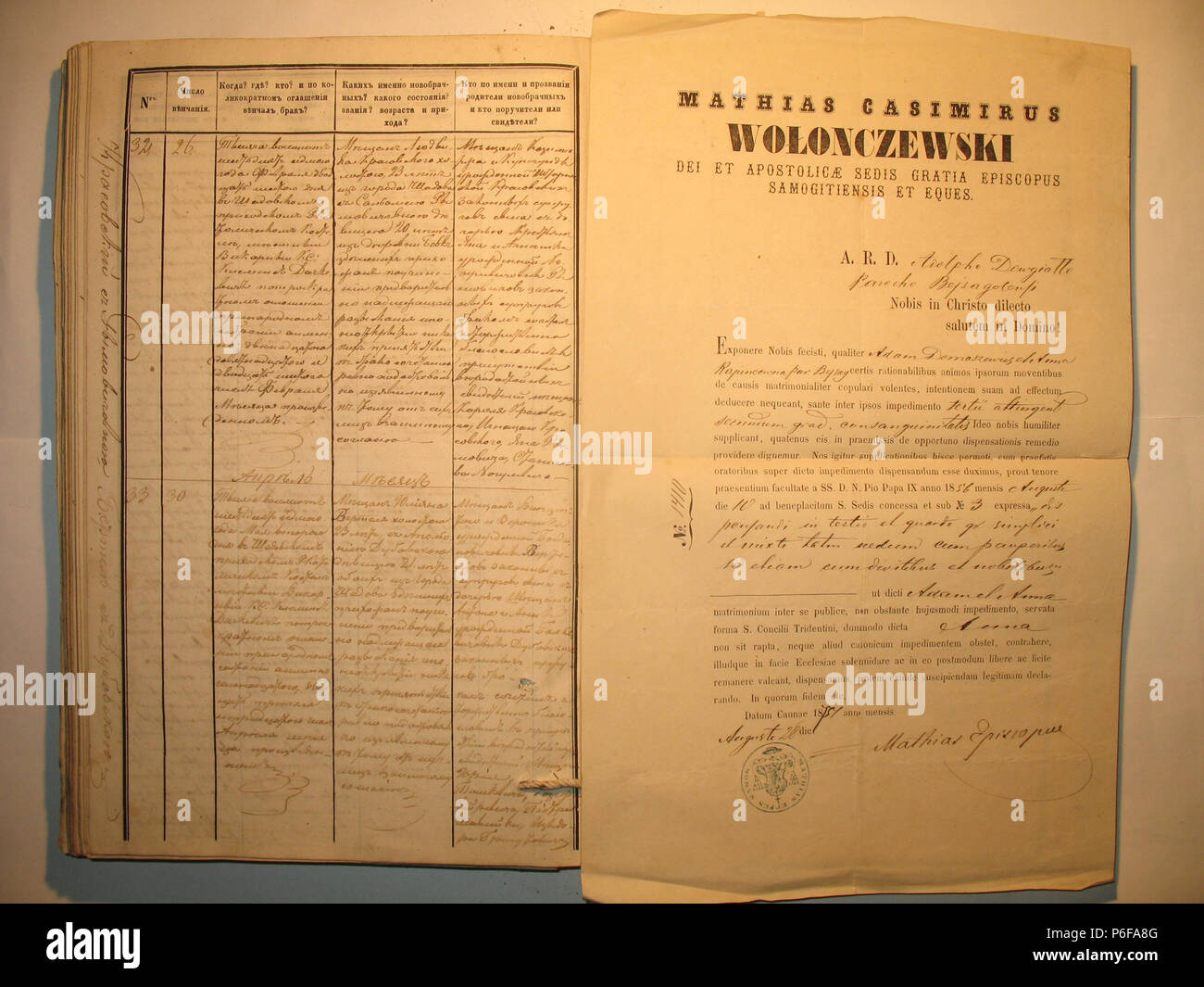 100 Šeduvos RKB 1865-1879 santuokos metrikų knyga 048 Stock Photo - Alamy