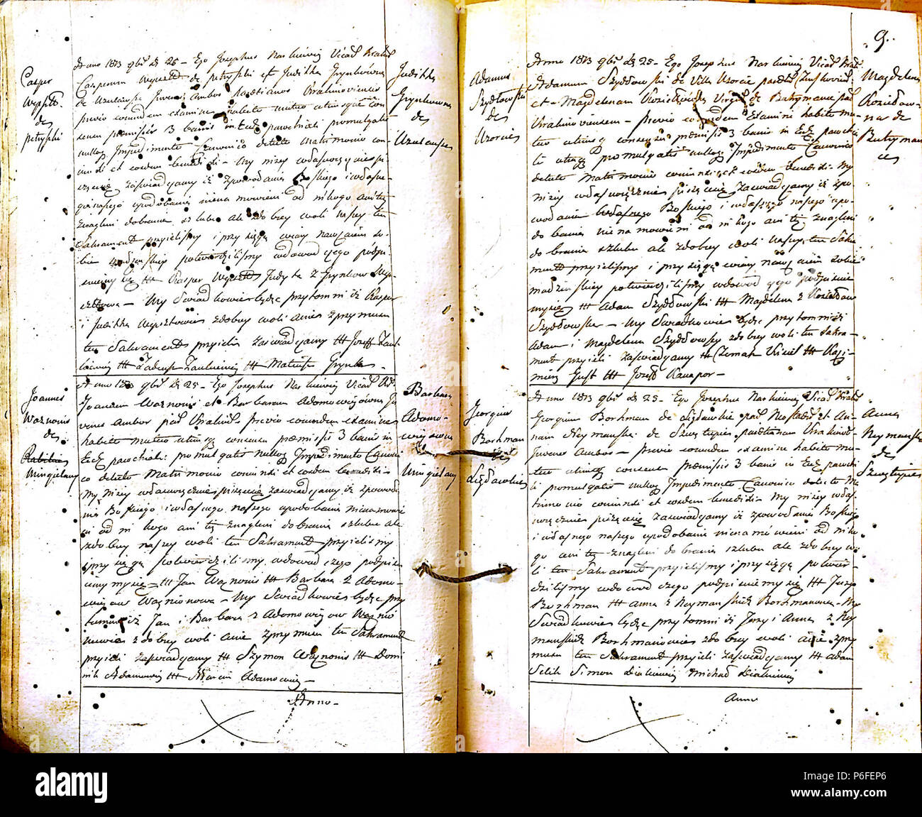 46 Krekenavos RKB 1813-1828 santuokos metrikų knyga 010 Stock Photo - Alamy