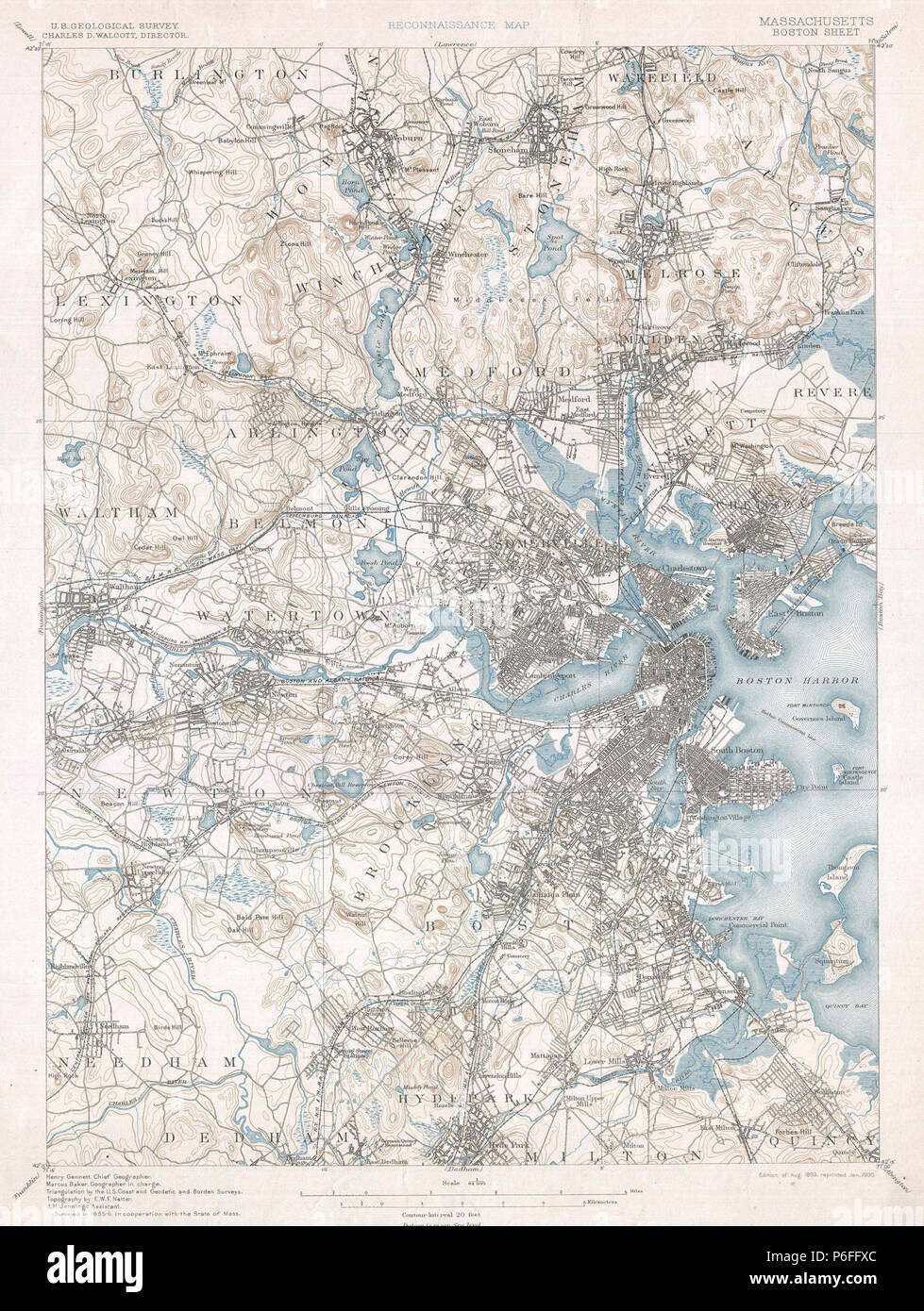1900 U.S. Geological Survey of Boston and Vicinity, Massachusetts ...