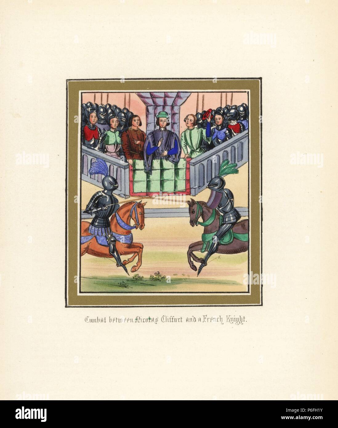 Medieval illuminated manuscript knight hi-res stock photography and ...